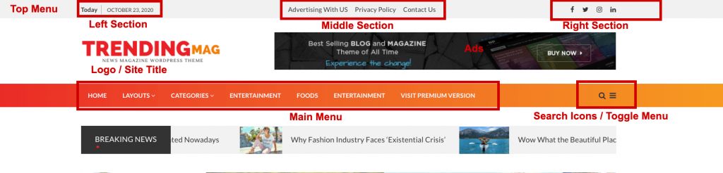 How To Change Header Layout WishfulThemes