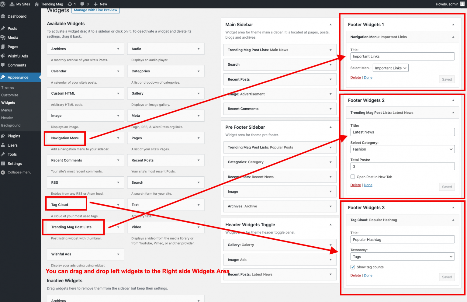 How To Add Footer Widgets WishfulThemes